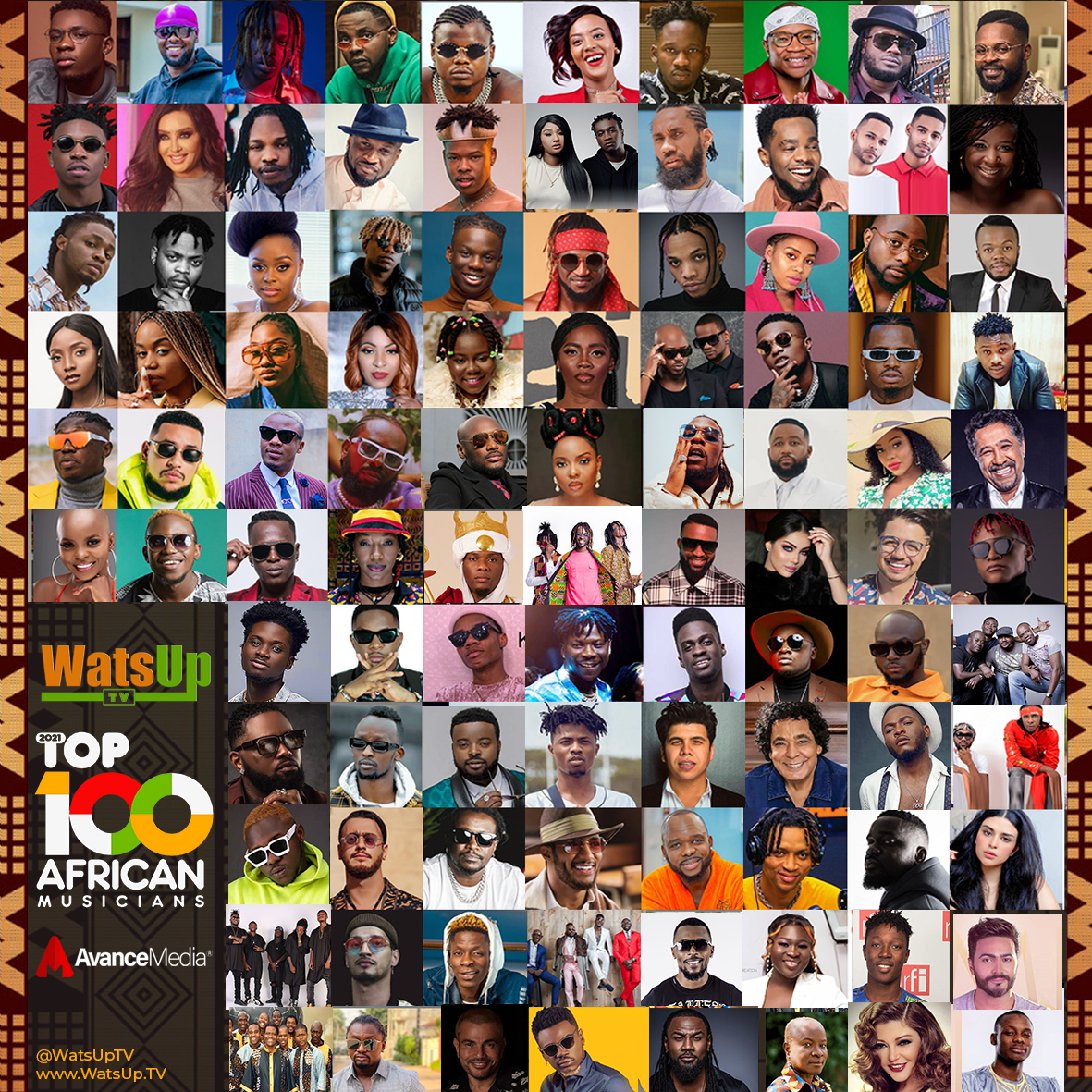 WatsUp TV, Avance Media announce Top 100 African Musicians for 2021 ...