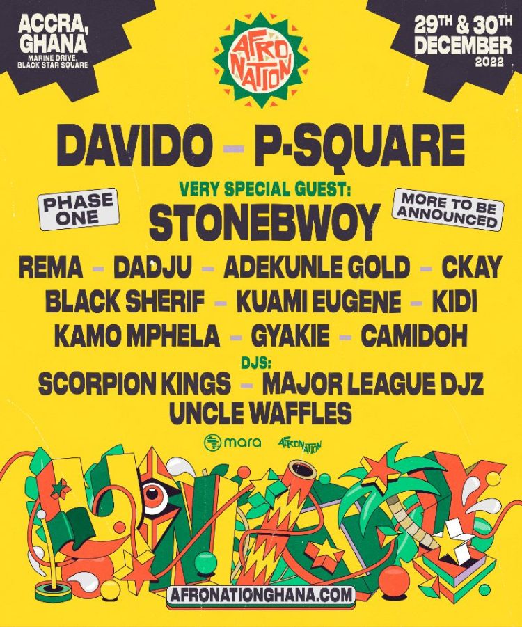 Check out artistes line-up for 2022 Afro Nation Festival in Ghana ...