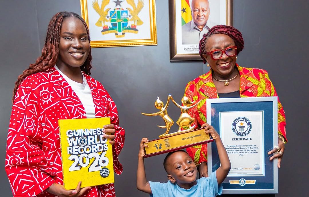 Ghana’s art prodigy Ace-Liam officially presented as GWR holder at ...